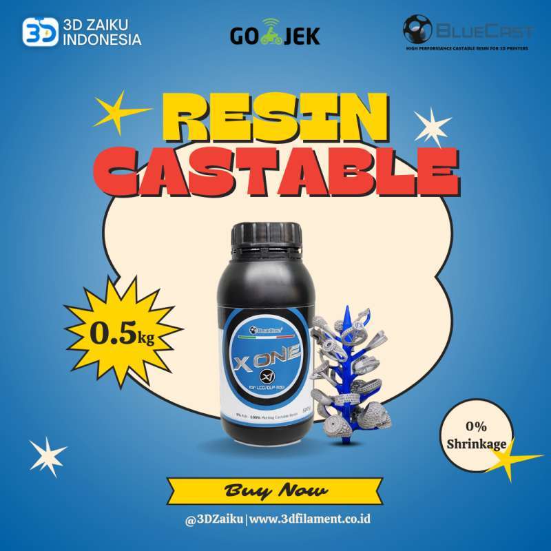 Jual Original Bluecast X-one Resin Castable For Lcd Msla Dlp 3d Printer ...