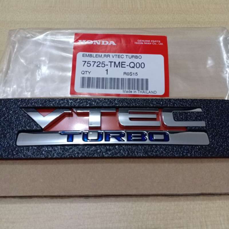 Jual Emblem Logo VTEC TURBO Honda Civic Turbo CRV Turbo dan Civic ...