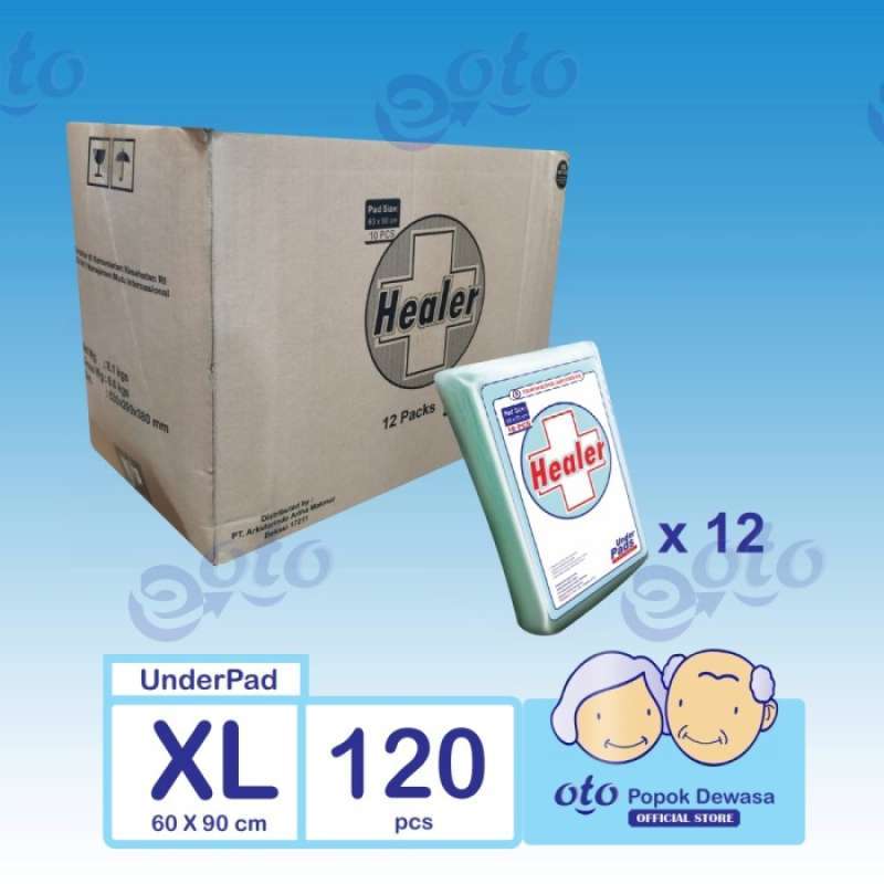 Jual HEALER UnderPad Under pad Perlak Sekali Pakai Alas Pasien 10pcs x ...