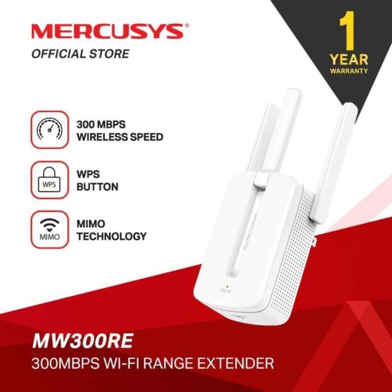 Jual Mercusys by Tp-Link MW300RE WiFi Range Extender 300Mbps Penguat ...