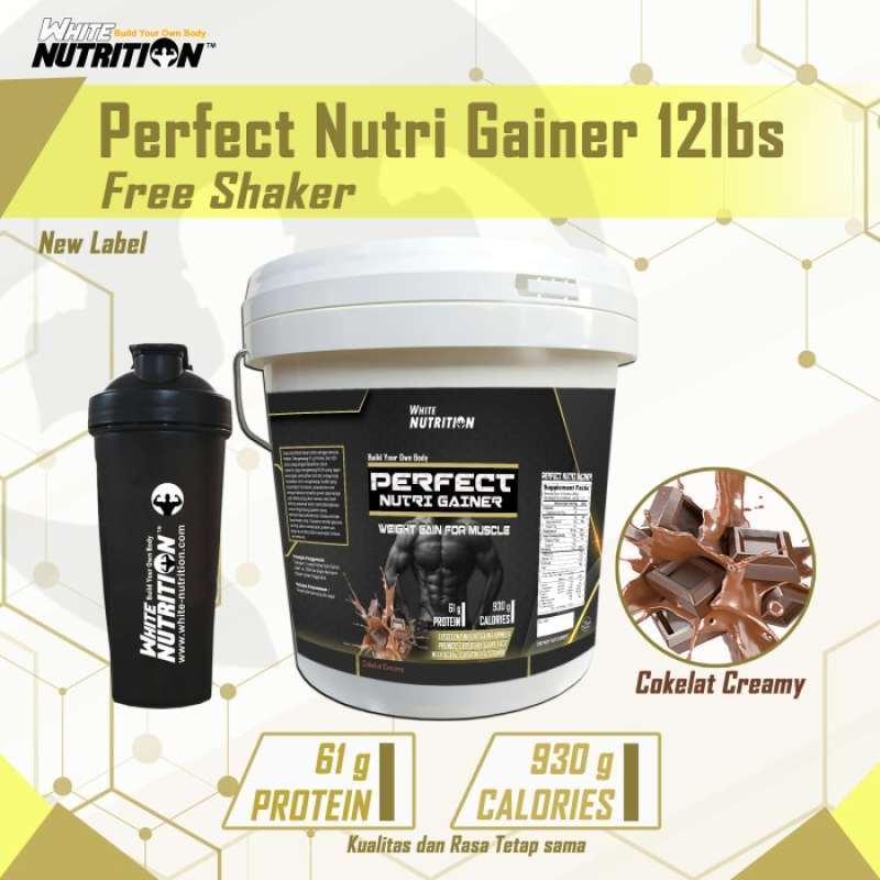 Jual White Nutrition Perfect Nutri Gainer 12 lbs Free shaker, Mass ...