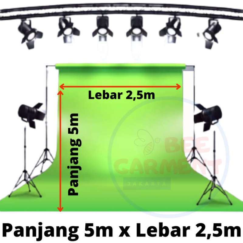 Promo 5 Meter Backdrop Youtuber Lebar 2,5M Zoom Green Screen Croma Key ...