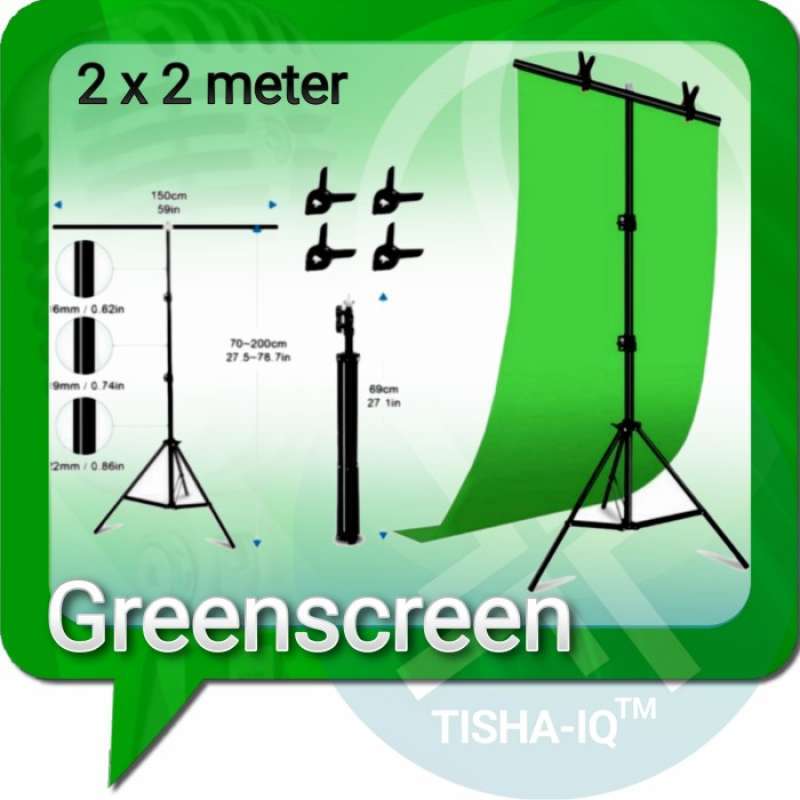 Promo Paket Green Screen Chroma Key Greenscreen Background Studio ...