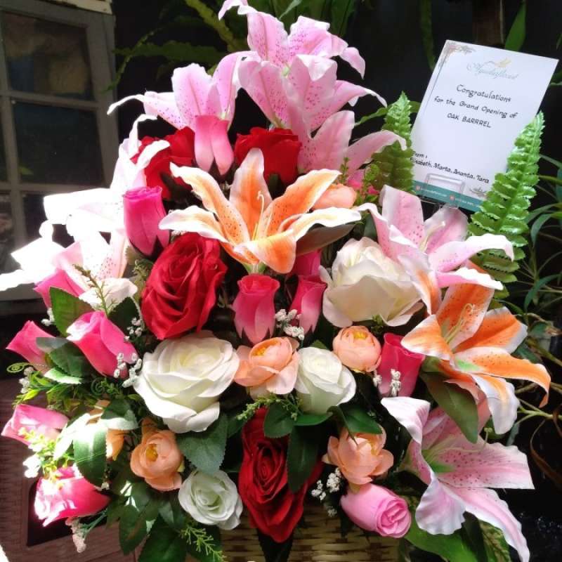 Promo rangkaian bunga artificial bunga meja plastik Diskon 6% di Seller ...