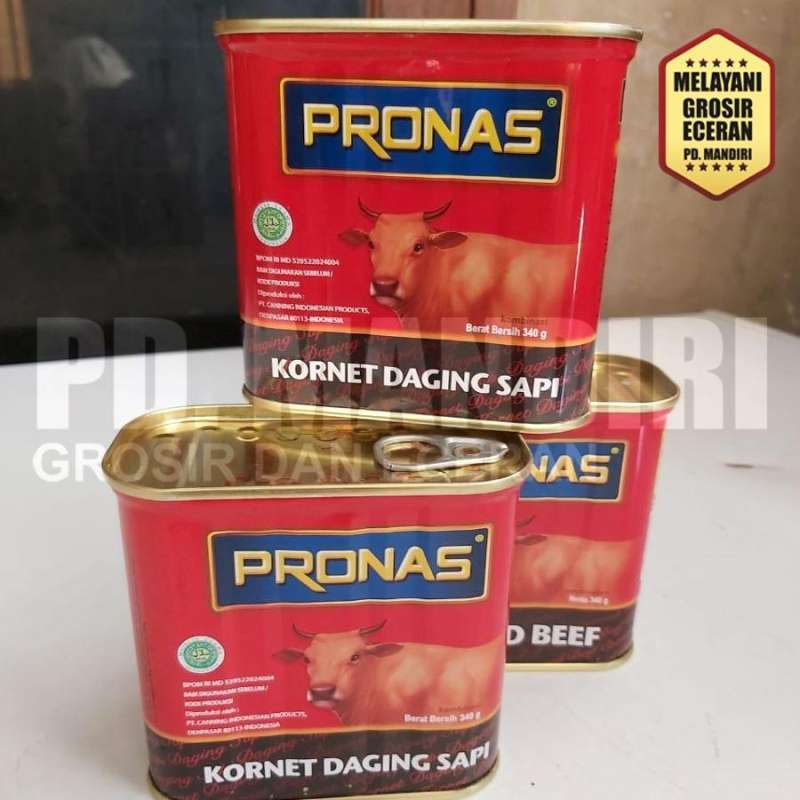 Jual PRONAS KORNET DAGING SAPI 340 GR / 100% DAGING PILIHAN di Seller ...