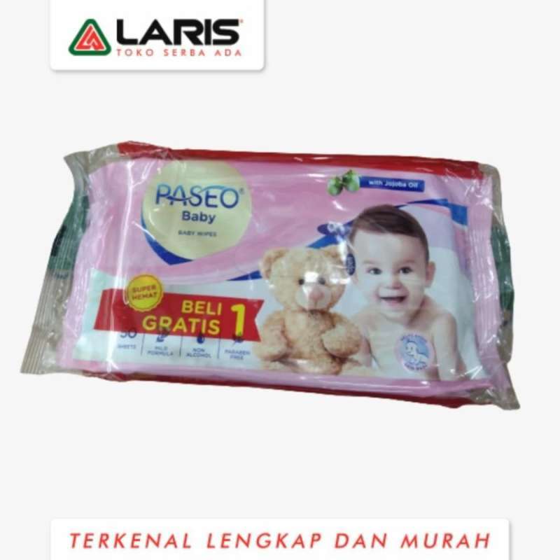 Jual Paseo Baby Tissue Basah Jojoba 50 Sheets (Buy 1 Get 1 FREE) di ...