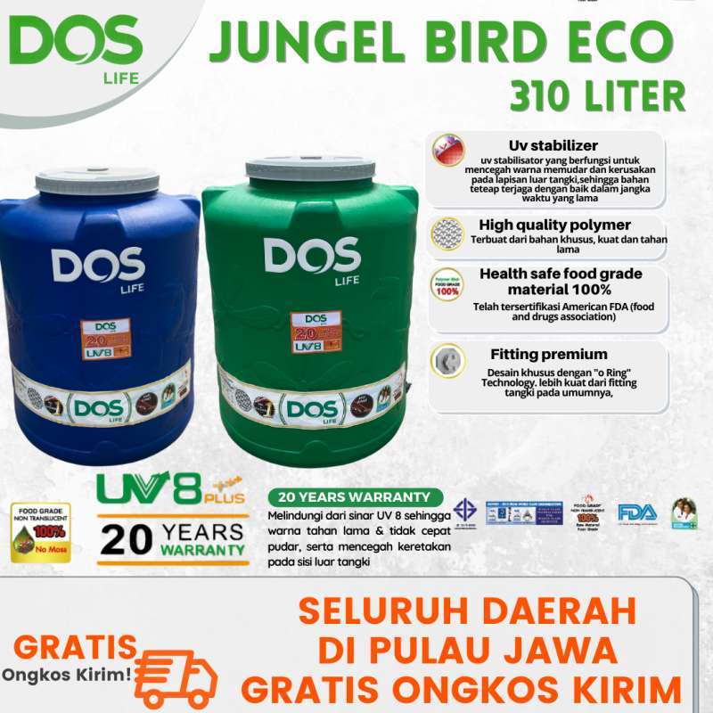 Jual DOS - Water Tank Jungelbird Eco 310 Liter Toren Air Tandon Air ...