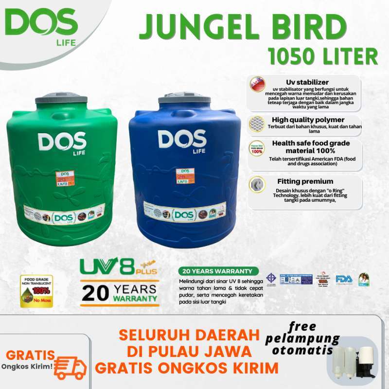 Jual DOS - Water Tank Jungelbird 1050 Liter Toren Air Tandon Air Tanki ...