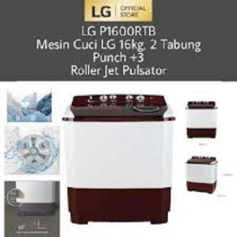 Jual Mesin Cuci 2 Tabung Lg 16kg P-1600rtb Di Seller Golden Electronics ...