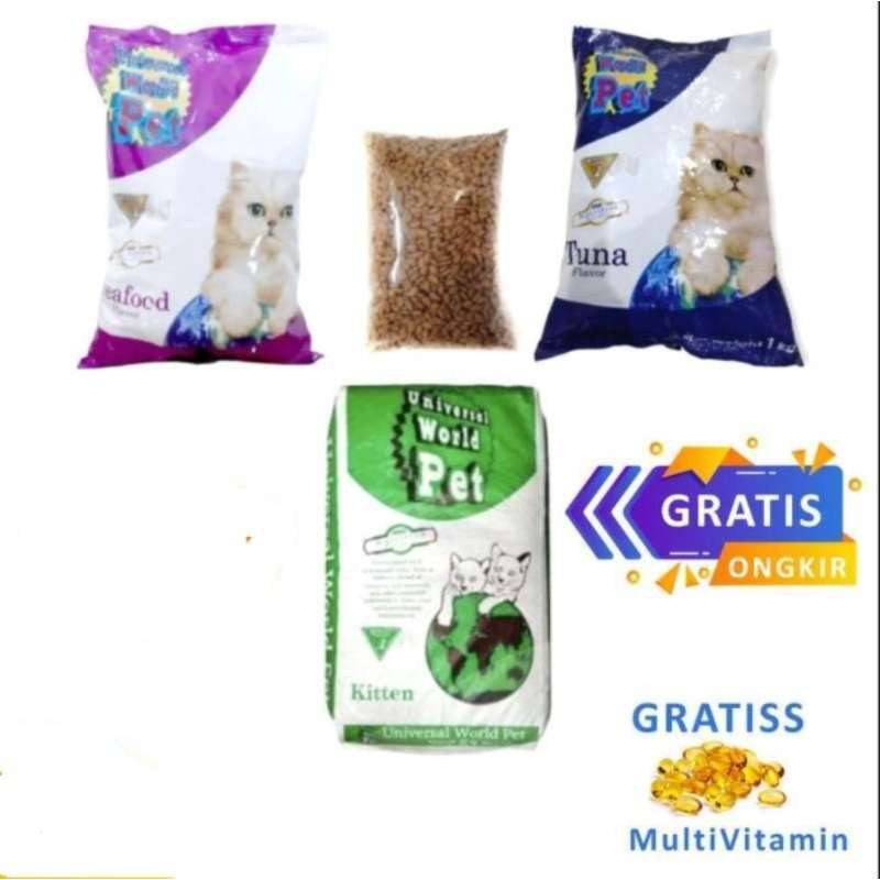 Jual Universal Kitten Tuna Seafood Persia Persain Cat Food Makanan ...