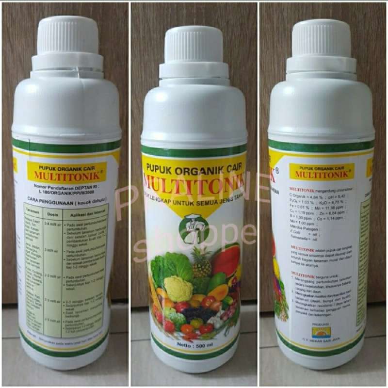 Promo Pupuk Organik Cair Multitonik 500 ml Semua Jenis Tanaman POC ...