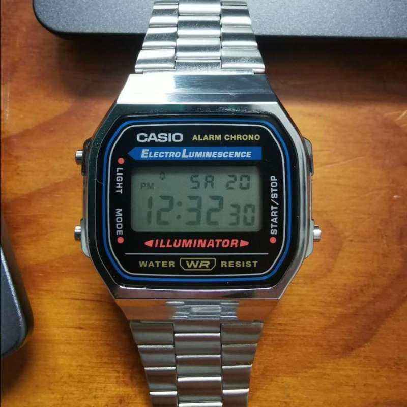 Jual Original 100%!! Casio A168wa-1wdf - Jam Tangan Unisex - Silver Garansi Resmi 1 Tahun Di ...