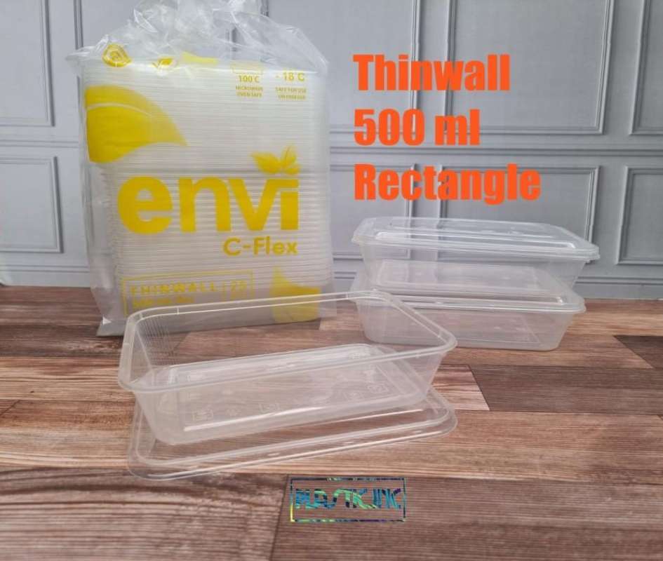 Jual Thinwall 500 Ml/box Kotak Plastik/kotak Plastik/plastik Makanan ...