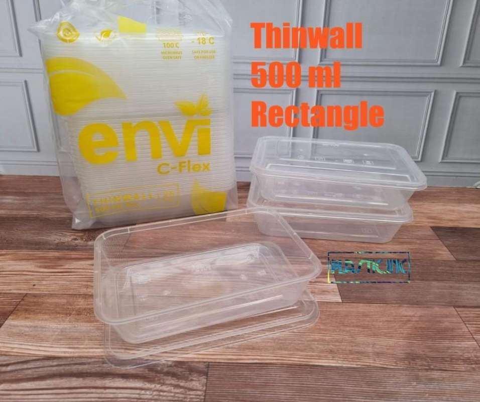 Jual Thinwall 500 Ml/box Kotak Plastik/kotak Plastik/plastik Makanan ...