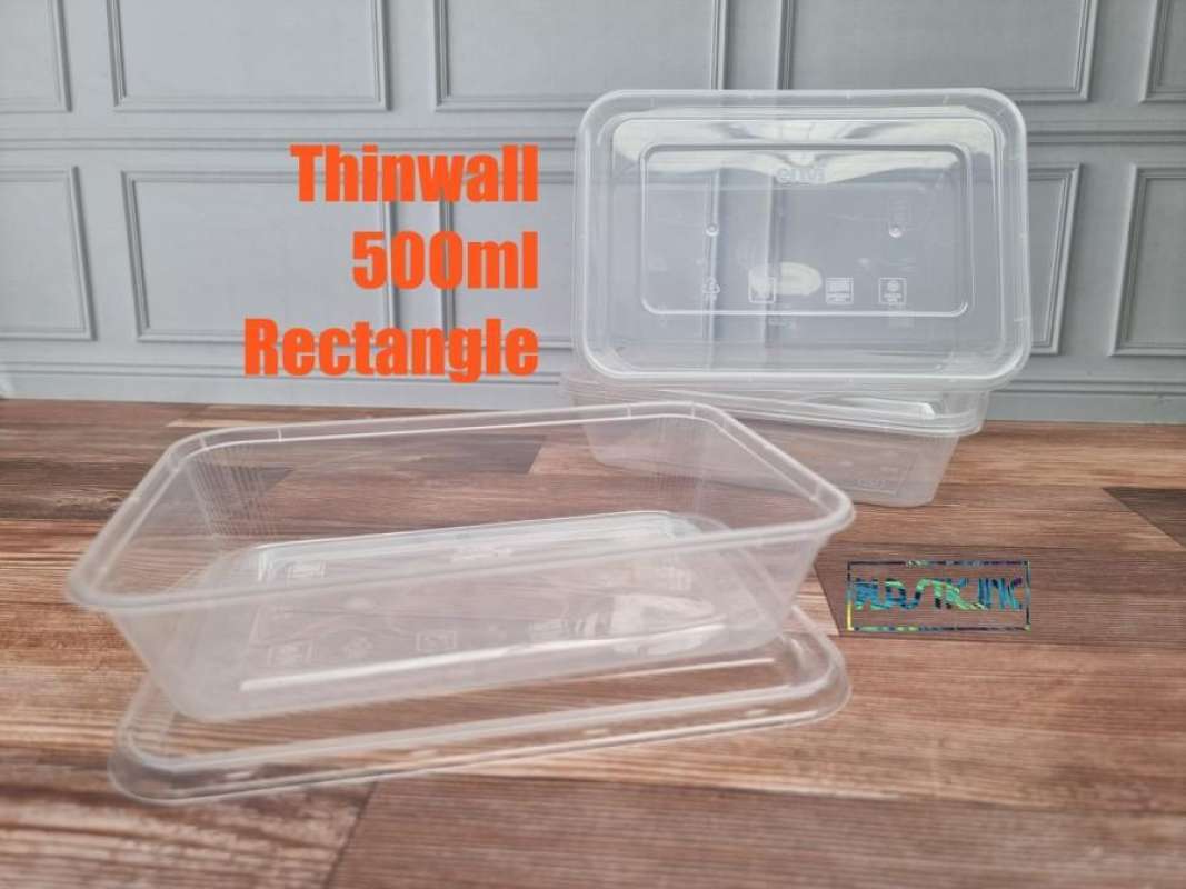 Jual Thinwall 500 Ml/box Kotak Plastik/kotak Plastik/plastik Makanan ...
