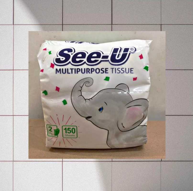 Jual Tissue Tisu See-U Multipurpose Pop Up Gajah 150 sheet 2 ply See U ...
