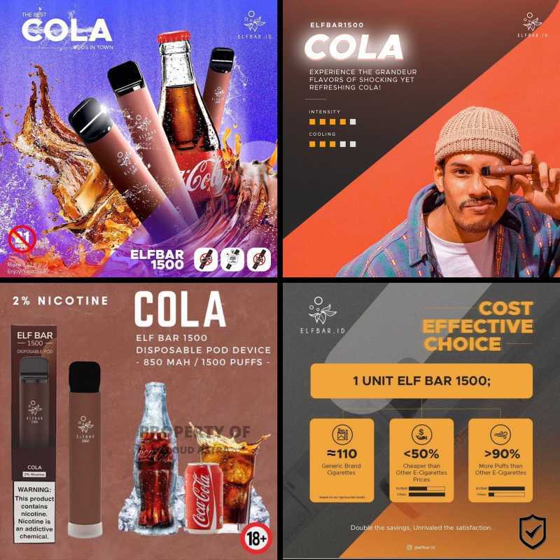 Jual Elfbar 1500 Cola Cola Disposable Vape Pod Kekinian di Seller ...