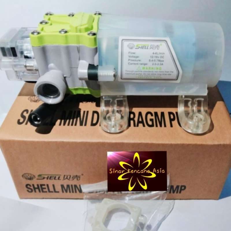 Promo Pompa Air DC 12V~16V SHELL High Pressure Input Dan Output 1/2 ...