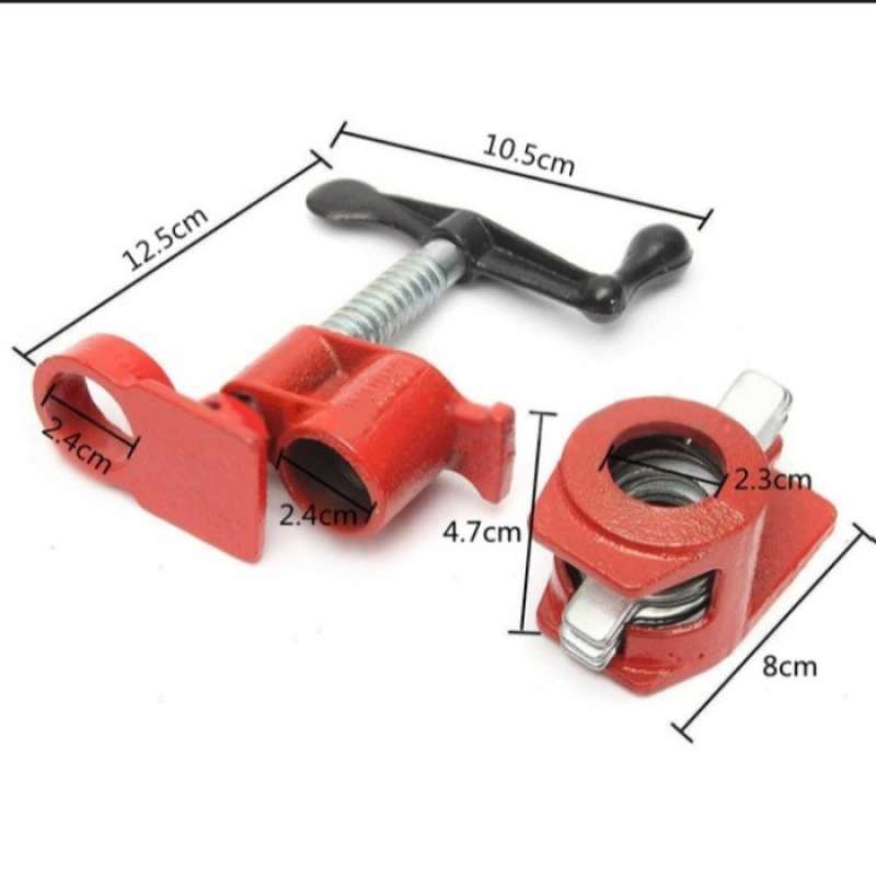 Promo Klem Kayu - Pipe Clamp Uk 1/2 Inch Plus Pipa 120 Cm Sch 40 Diskon ...