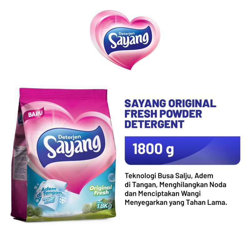 Promo Sayang Original Fresh Powder Detergent 1800 GR Diskon 16% di ...