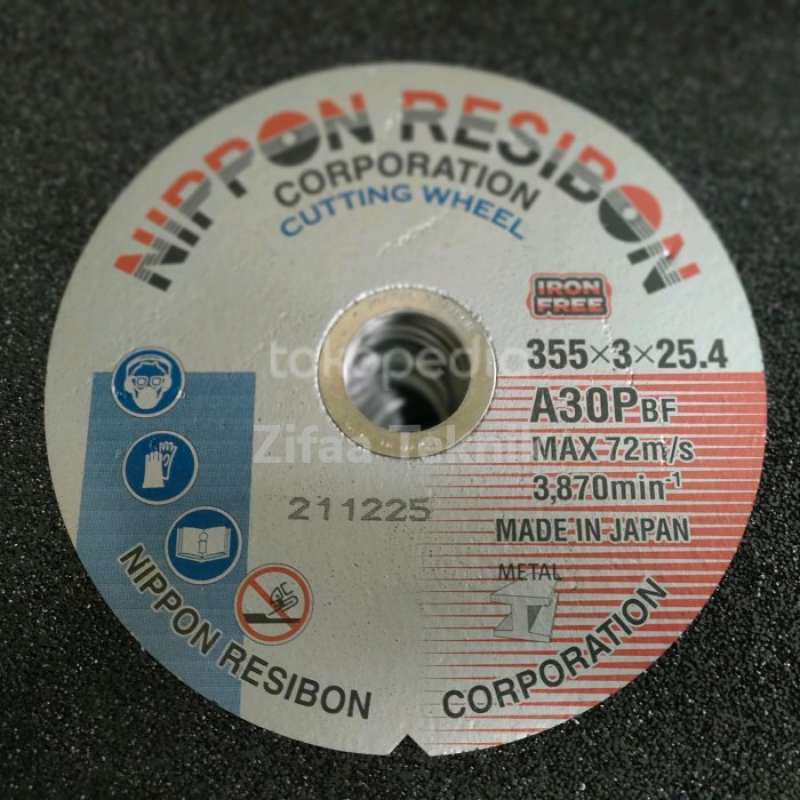 Promo Batu Cutting Wheel Nippon Resibon 355x3x25,4 A30p 14inc Diskon 10 ...