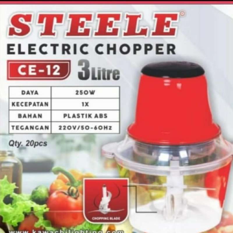Jual Chopper Blender Besar Steele 3 Liter Ce 12 - Garansi 1 Tahun Di ...