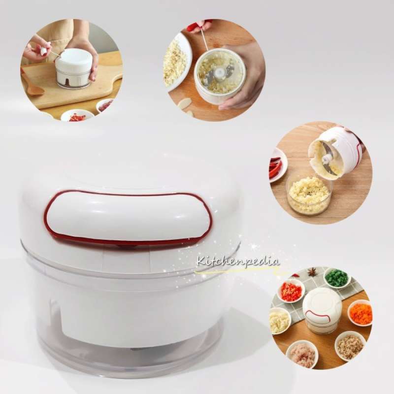 Jual Mini Food Chopper Blender Tarik Tangan Manual Pencacah Sayur Bumbu ...