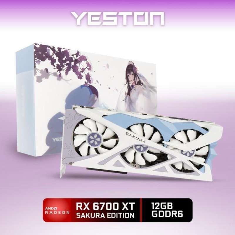 Jual VGA CARD / VGA AMD YESTON RX 6700 XT 12GB GDDR6 192bit SAKURA ...