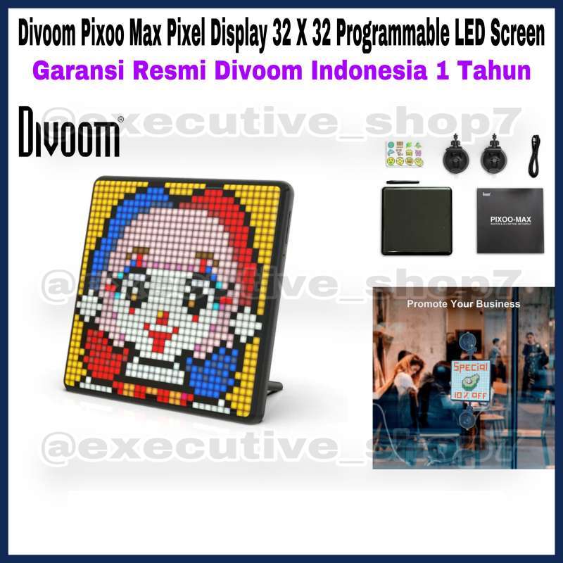 Promo Divoom Pixoo Max Pixel Display 32 X 32 Programmable Led Screen - Garansi Resmi Divoom ...