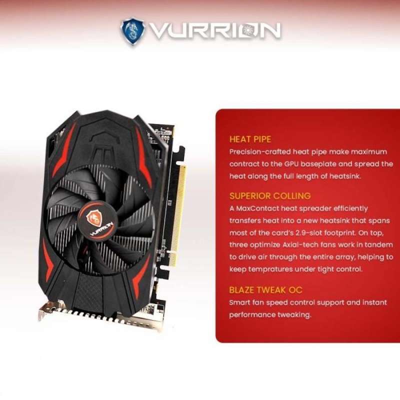 Jual Vga / Vga Card / Vga Amd - Vurrion Radeon R7 350 4gb Gddr5 128-bit ...