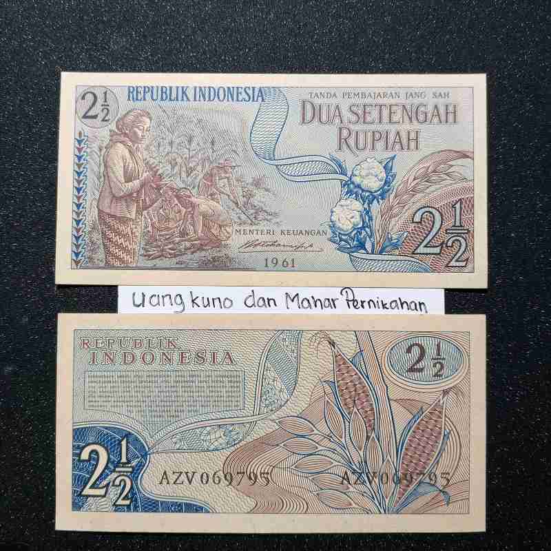 Jual Uang Kuno Materi Mahar Nikah 2 1/2 Rupiah Sandang Pangan Tahun 1961 di Seller uang kuno dan ...