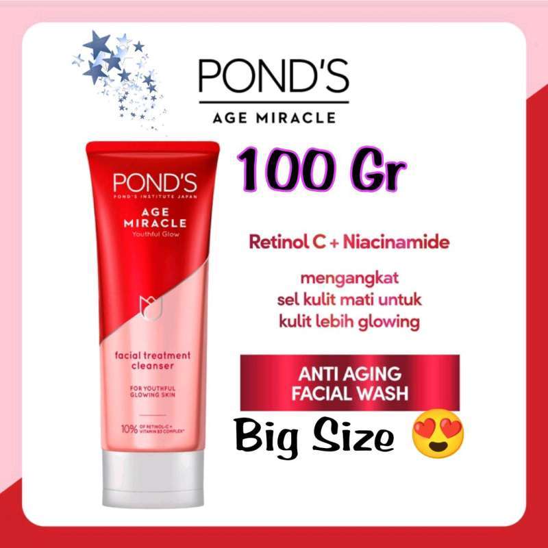 Promo PONDS Age Miracle Sabun Cuci Muka Retinol Youthful Glow 100gr ...