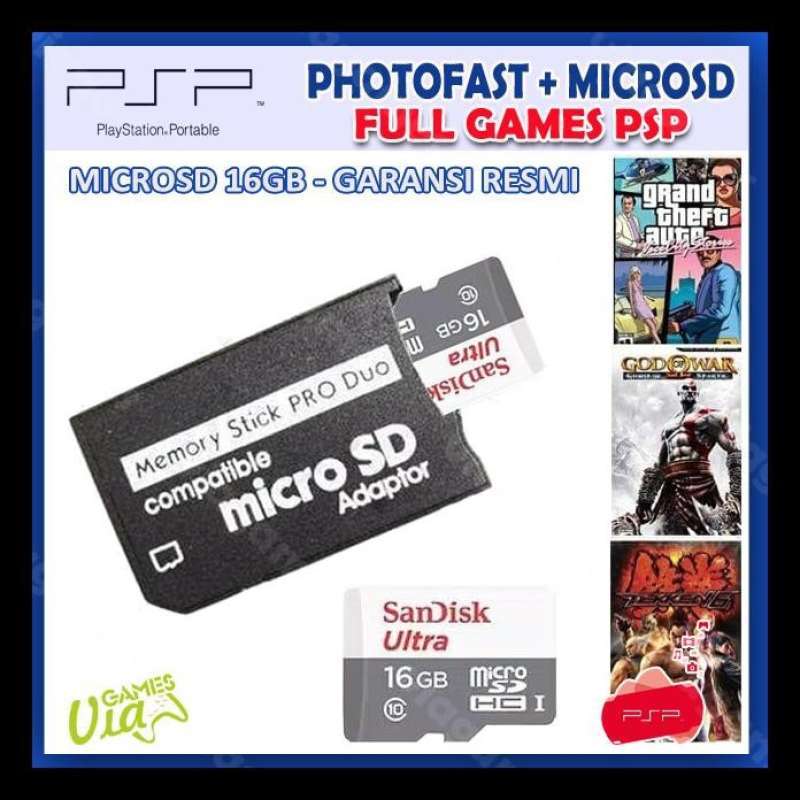 Jual Memory Card Gaming Memory Card PSP Pro Duo Photofast MicroSD Full ...