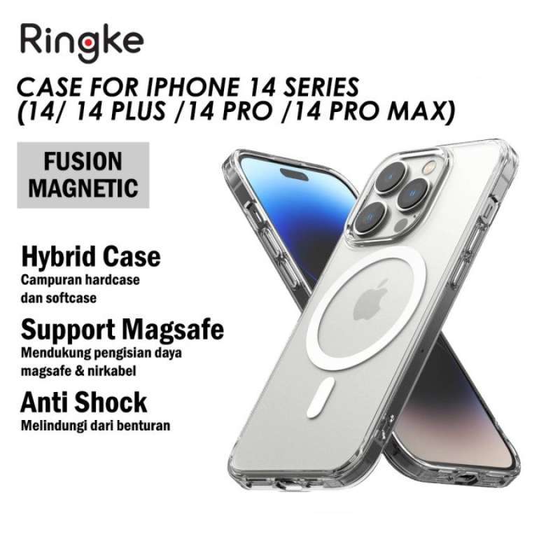 Jual Case iPhone 14 Pro Max Plus Ringke Casing Wireless Bening Hybrid ...