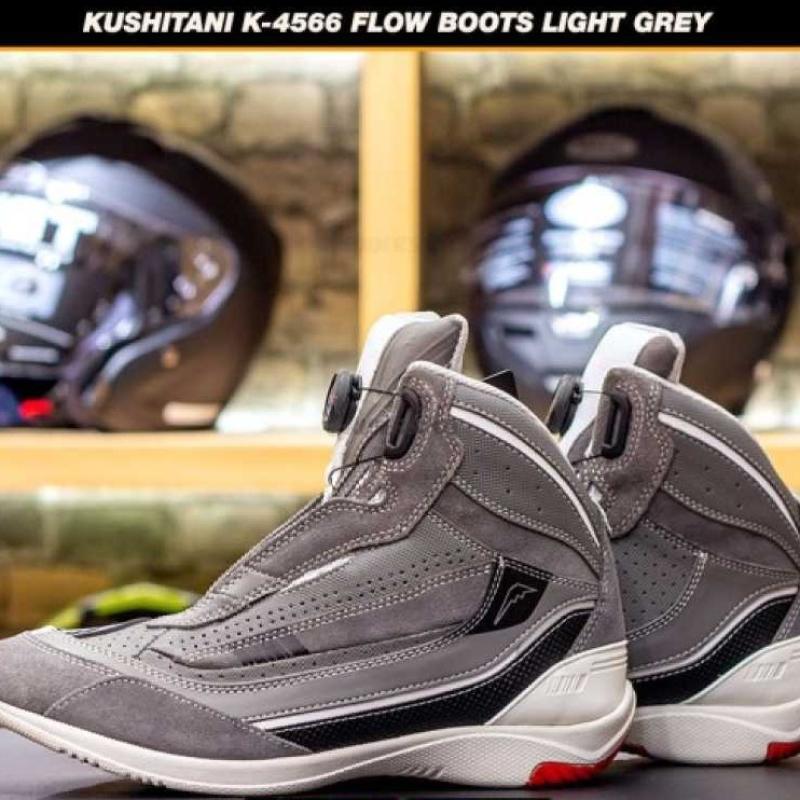 Jual Sepatu Riding Kushitani K-4566 Flow Boots Light Grey Shoes Biker ...