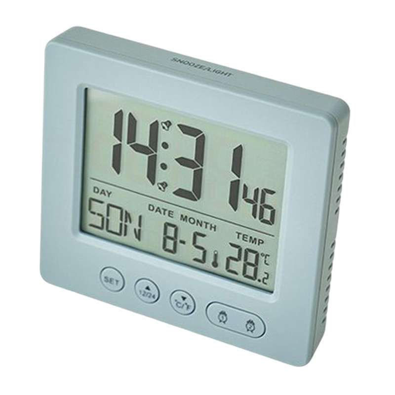 Promo Digital Clock LCD Time Week Date Temperature Display for Living ...