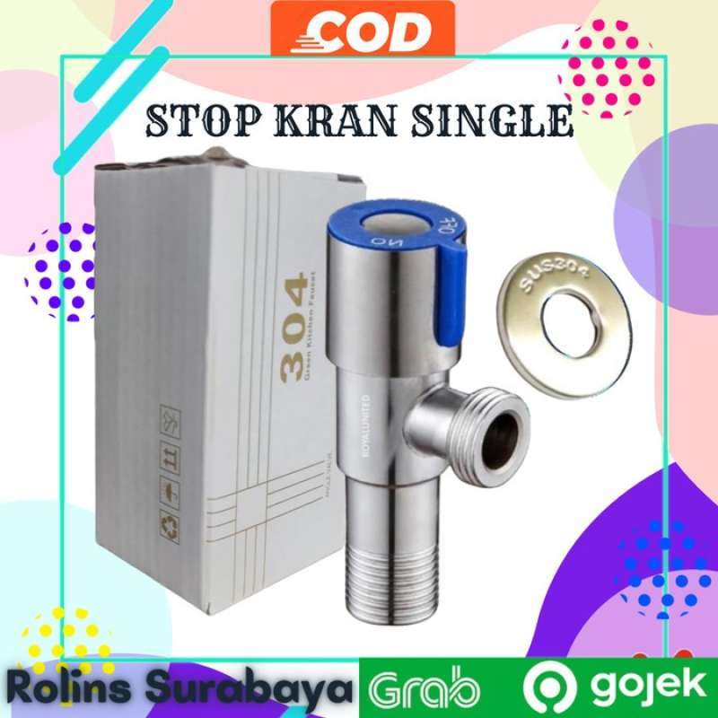 Jual Keran Air Stopkran 1/2 Inch Stop Kran Closet Shower Stainless sus ...