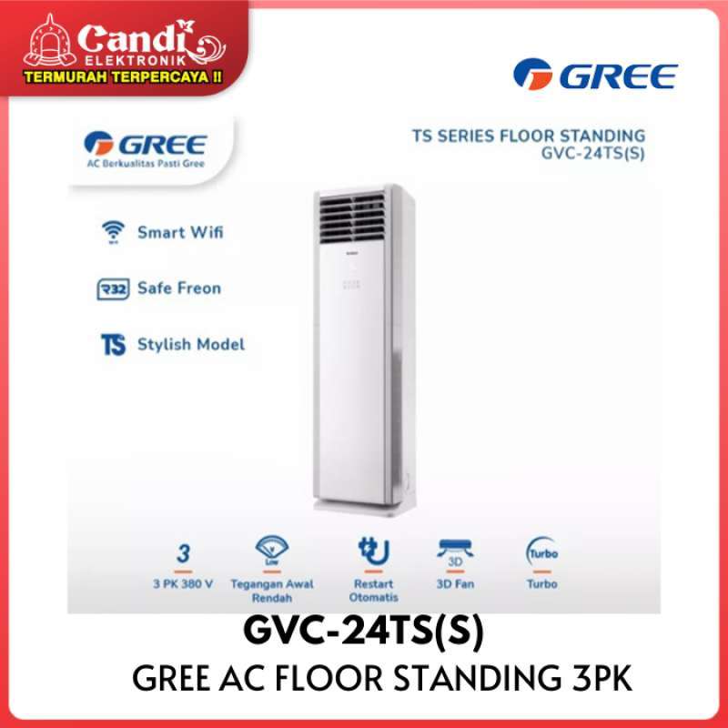 Promo GREE AC 3PK Standing Floor NON-Inverter GVC-24TS(S) Diskon 18% di ...