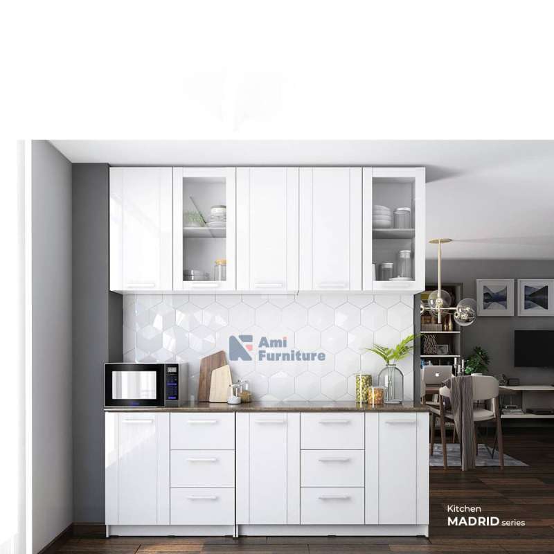 Jual Kitchen Set Atas 3 Pintu/Rak gantung putih seri MADRID KSA 312 ...