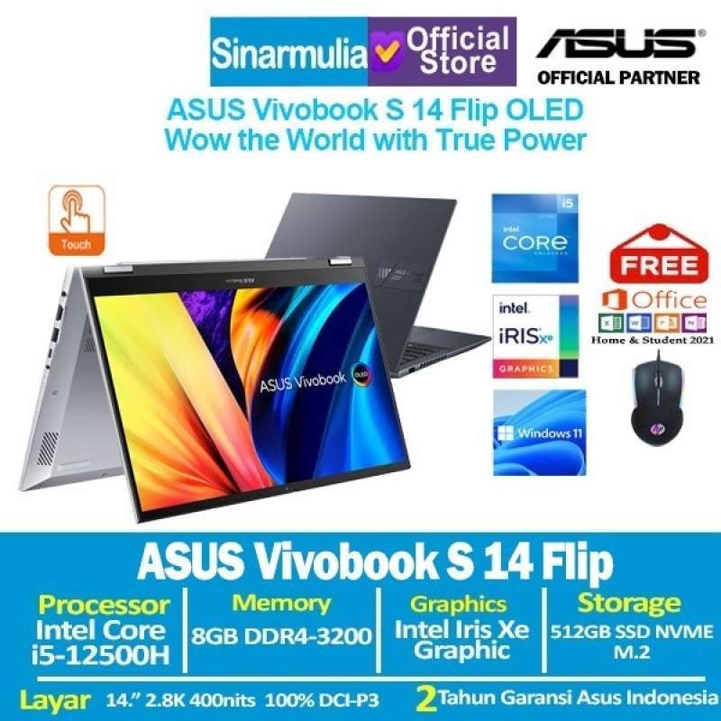Promo ASUS Vivobook S 14 Flip OLED TP3402ZA i5-12500H 512GB 2.8K TOUCH ...