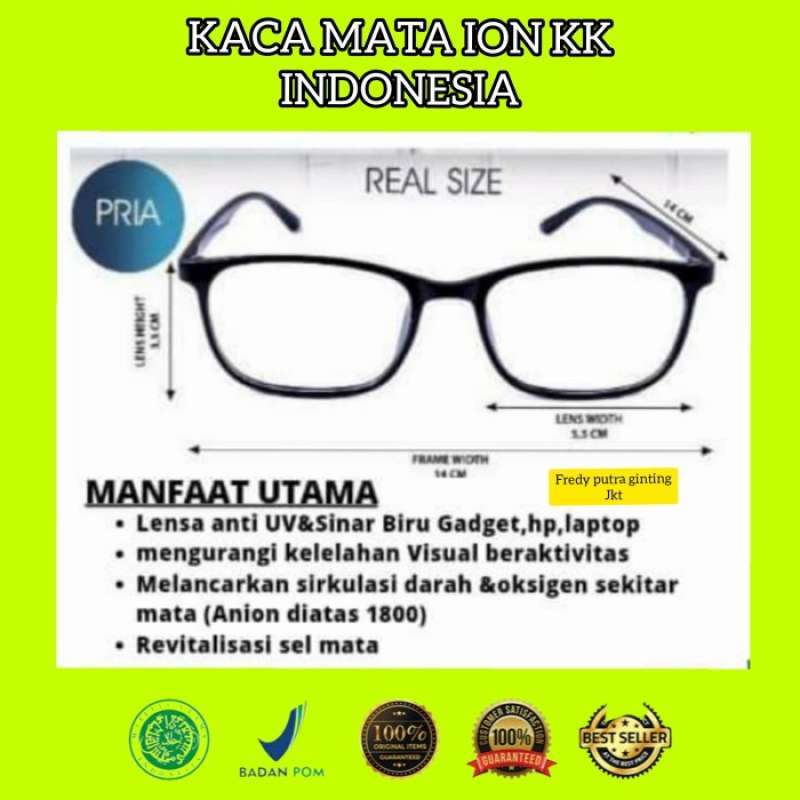 Promo Kaca Mata Ion Pria Redam Sinar Biru Dari Laptop Dan Hp Nyaman ...