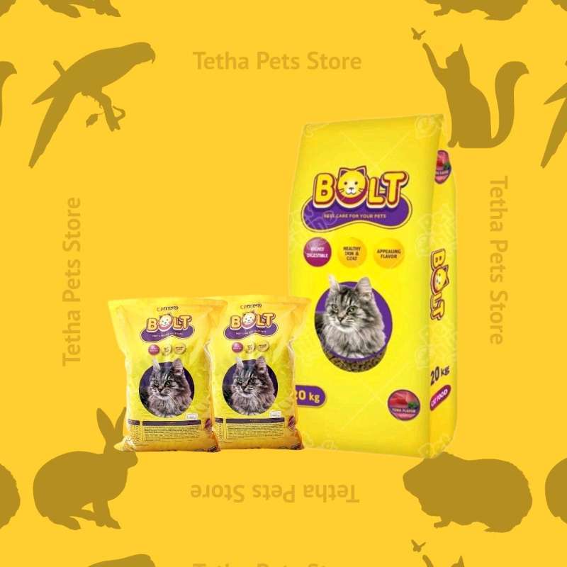 Jual Makanan Kucing Cat Food Kering Bolt Kemasan Repack 1 Kilogram Kg ...