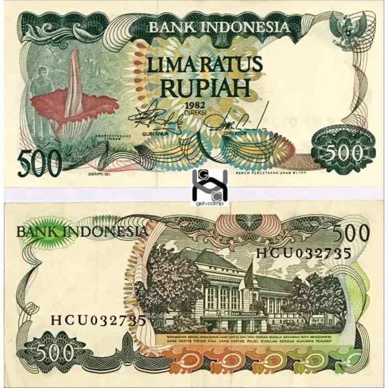 Jual Uang Kuno 500 Rupiah Rp Th 1982 Uang Kuno Uang Kertas Lama Di ...