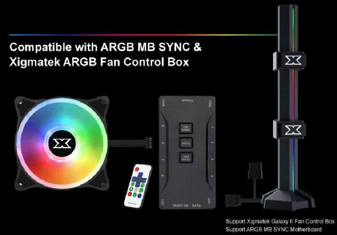 Jual Xigmatek Atlas Vga / Gpu Stand Universal Graphic Card Holder Argb ...