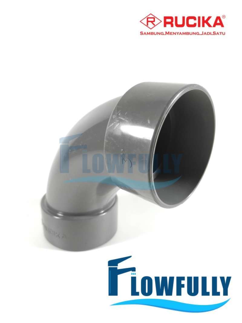 Jual LARGE RADIUS ELBOW D 3 inch RUCIKA PVC LONG ELBOW KNEE PANJANG 90° di Seller flowfully ...