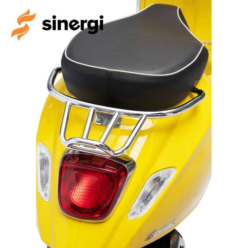 Jual Sporty Rear Rack For Vespa Primavera / Sprint (chrome / Black ...