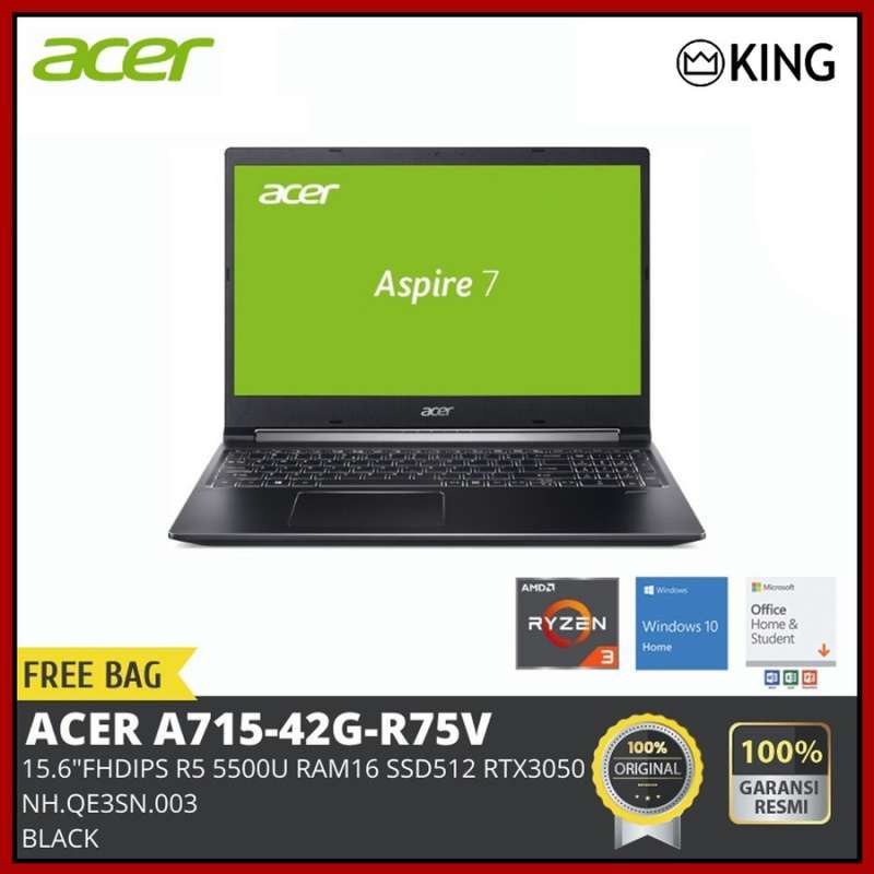 Jual ACER ASPIRE 7 A715 42G RYZEN 5 5500U 16GB 512GB RTX3050 15.6 FHD ...