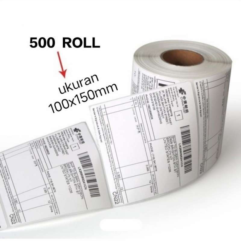 Jual Label Resi Kertas Thermal Label Sticker 100x150 Barcode UK A6 500PCS di Seller Master Pack ...