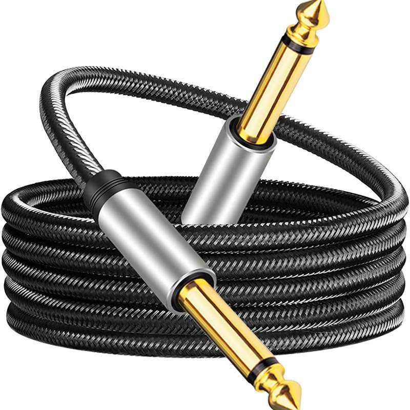 Jual 6.35mm Instrument Cable Unbalanced Jack Guitar Patch Cords For ...