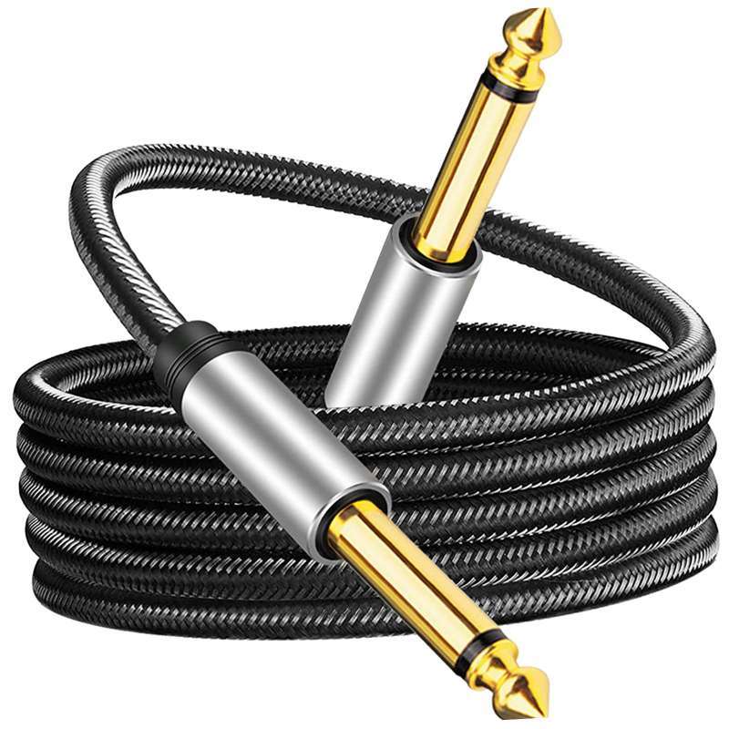 Jual 6.35mm Instrument Cable Unbalanced Jack Guitar Patch Cords For ...